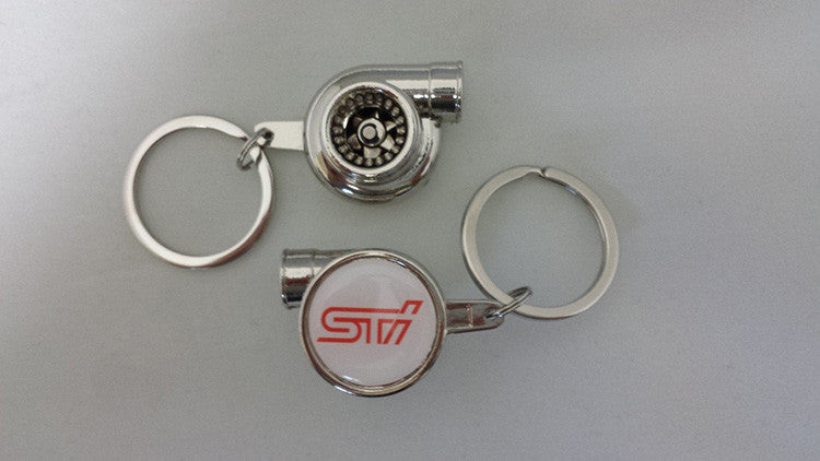 Spinning Turbo Keychain - Subaru STi Logo – Boostnatics